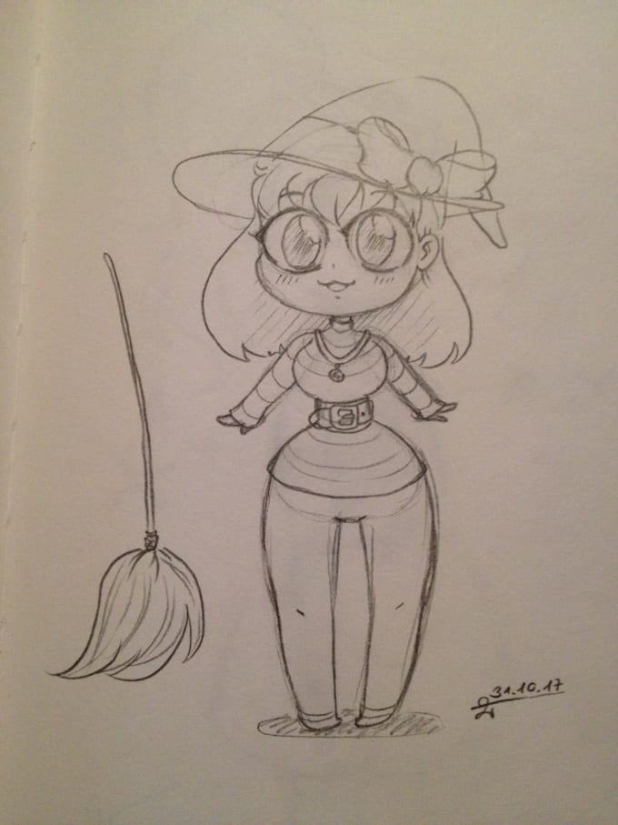 Draw a picture of your anime waifu on paper by Schokofussel | Fiverr