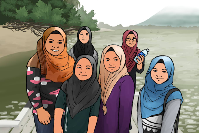 Draw your character with relative haste by Oalangimmatur | Fiverr