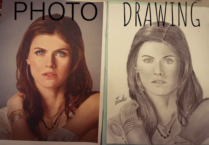 Draw hyper realistic shading portraits from a photo by Theking_17 | Fiverr