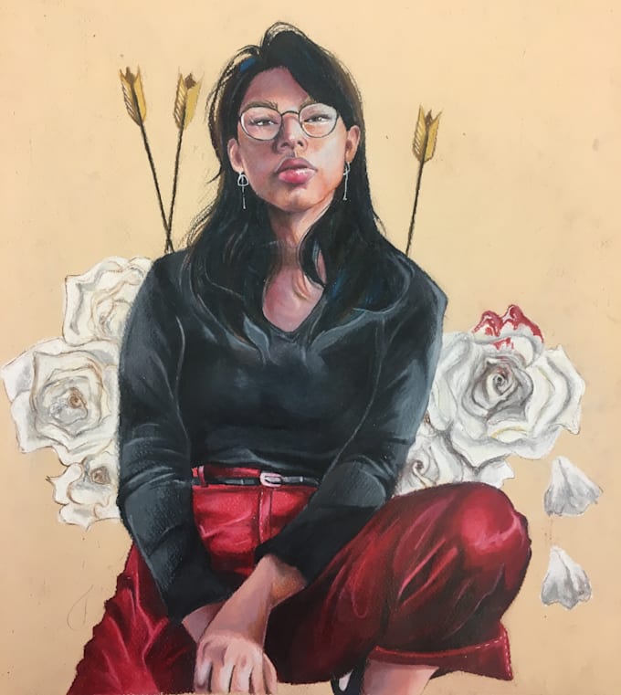 Draw a portrait of your choice and mail it to you by Tryingtoart | Fiverr