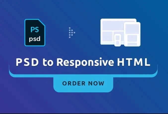 Convert psd, pdf, jpg to html css fully responsive files, by Teerath ...