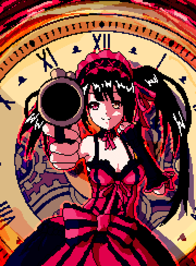 how to draw pixel art anime