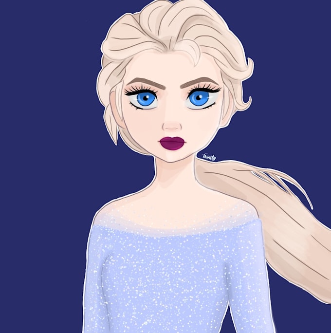 Draw any character in digital art by Trinitybopp | Fiverr