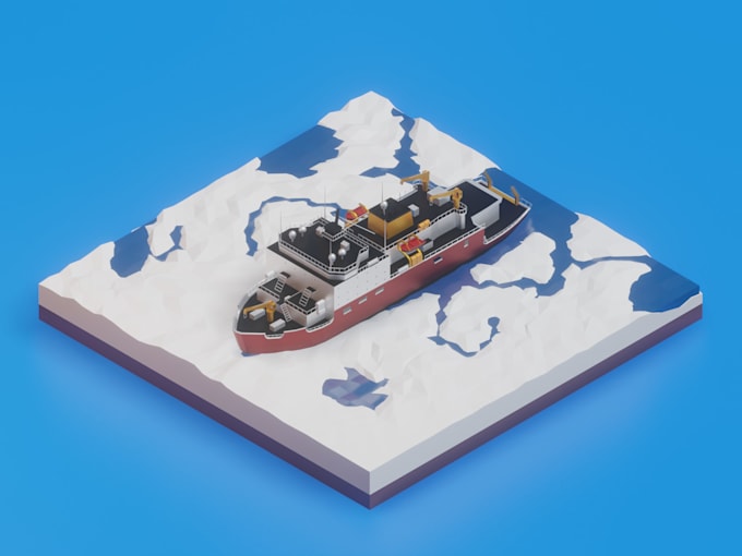 Create isometric environment illustration low poly 3d by Balyagraphic ...