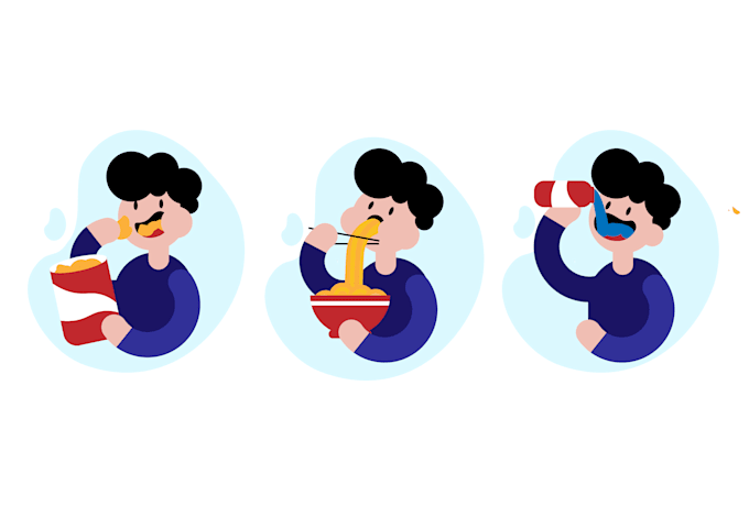 Draw a simple flat illustration for you by Minh_trang | Fiverr