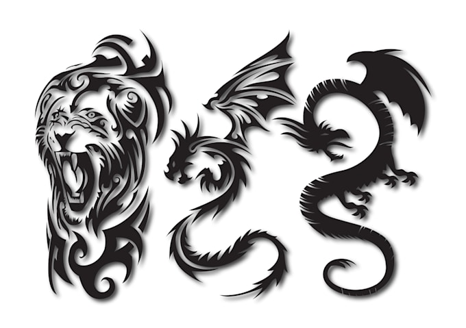 Do hand drawing tribal tattoo design by Maxpro1 | Fiverr