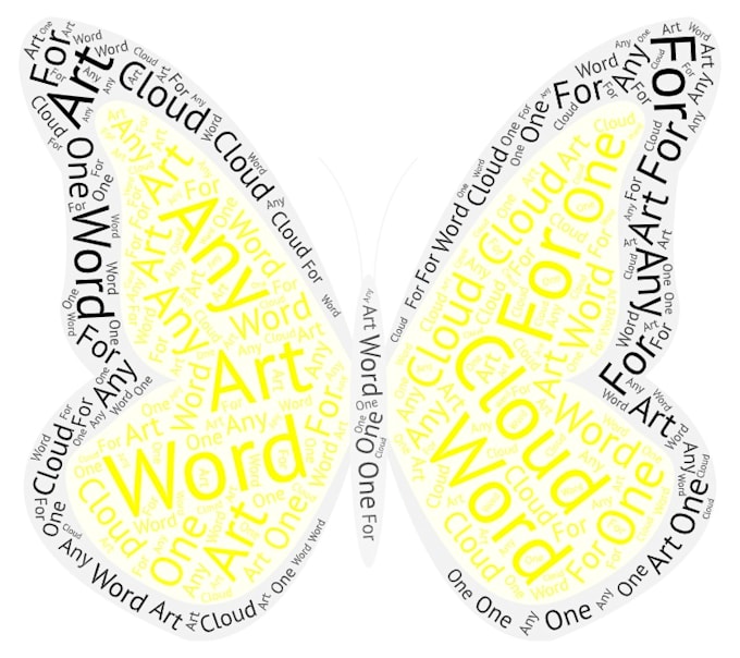 Create word clouds art of any shape by Muaaz_hassan | Fiverr