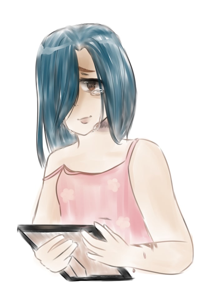 Draw your character of choice in a lazy and soft style by ...