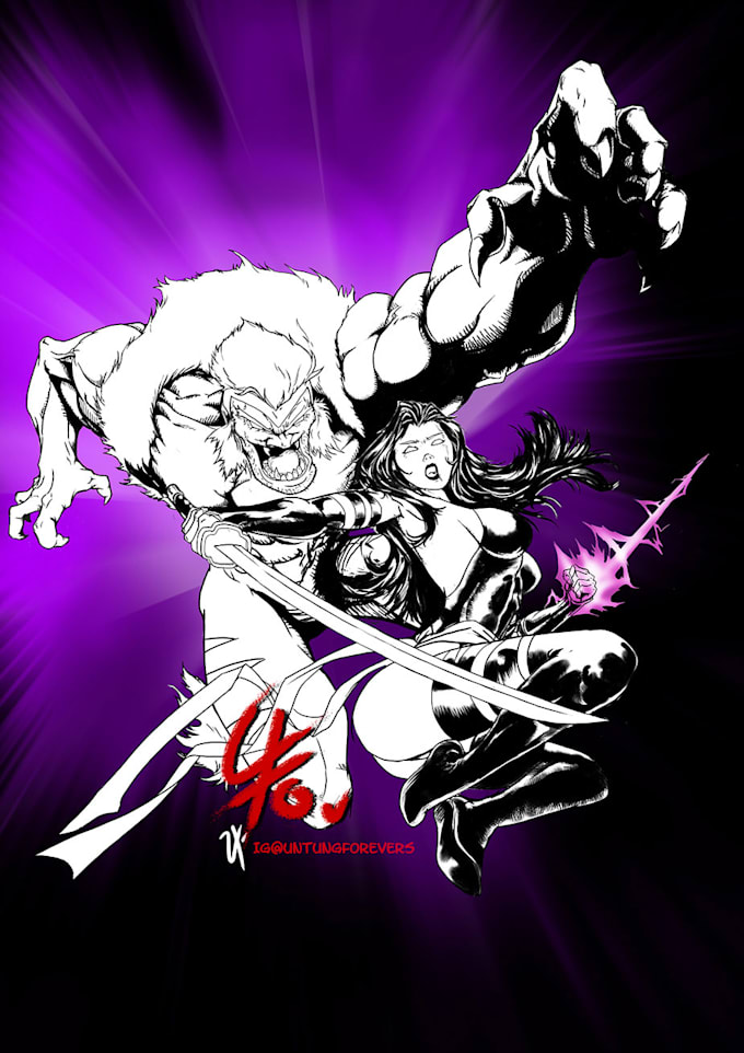 Draw superhero poster art by Untungforevers | Fiverr