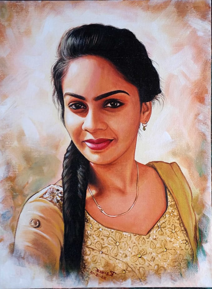 Create high quality colour vector line art portrait by Emiliaautu | Fiverr