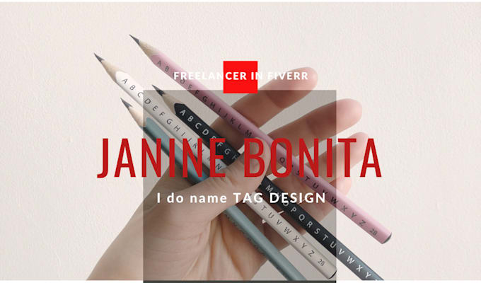 Create elegant and classic name tag designs for you by Janine_bonita ...