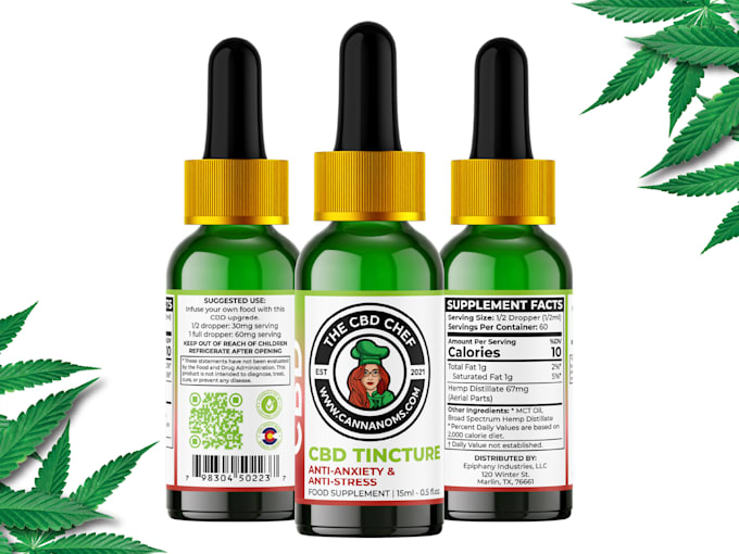 Cbd label design, hemp label tincture label cbd oil label, bottle label ...