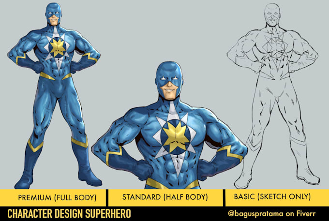 superhero concept drawing