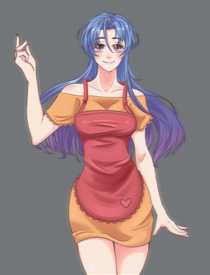 Draw a fully colored bust and up drawing of your character or you by ...