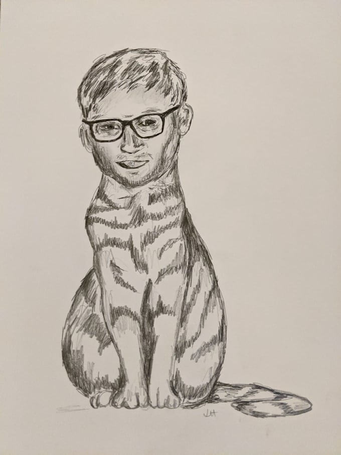 Draw a human portrait on an animals body by Humanimals | Fiverr