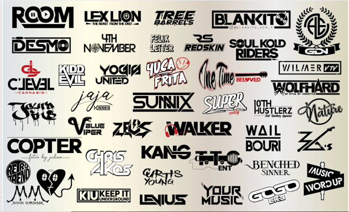 Do custom or handwritten text logo for your brand , band, cursive, dj ...