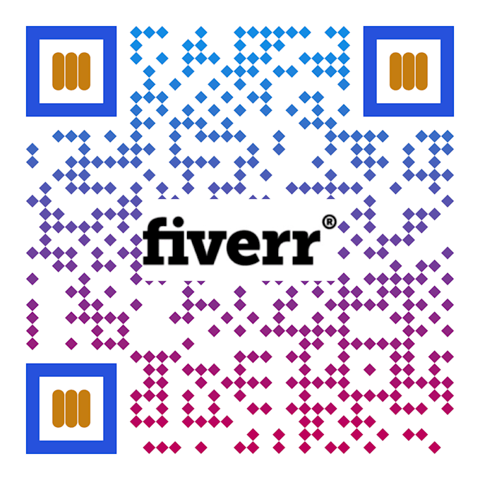 Create multi colored qr code with logo by Sunitshaw | Fiverr