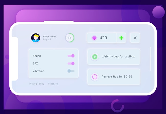 Design user interface for your 2d game by Dmitrymind | Fiverr