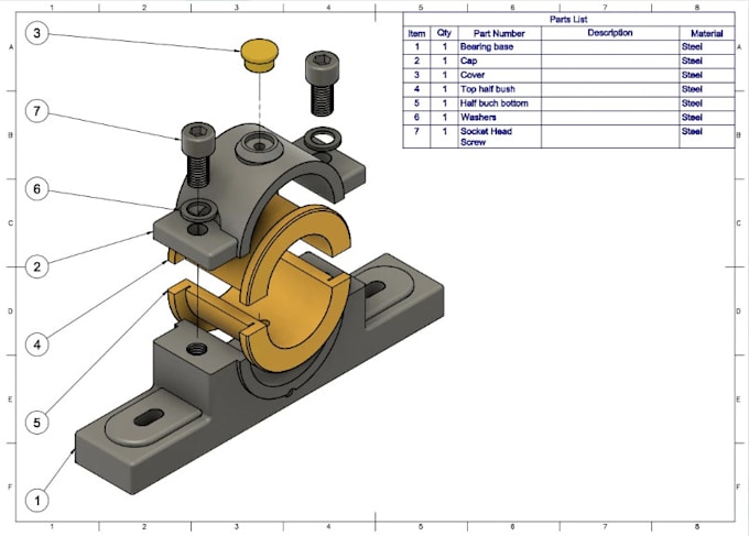 Draw a 2d drawing with solidworks or 3d cad invent patent machining ...