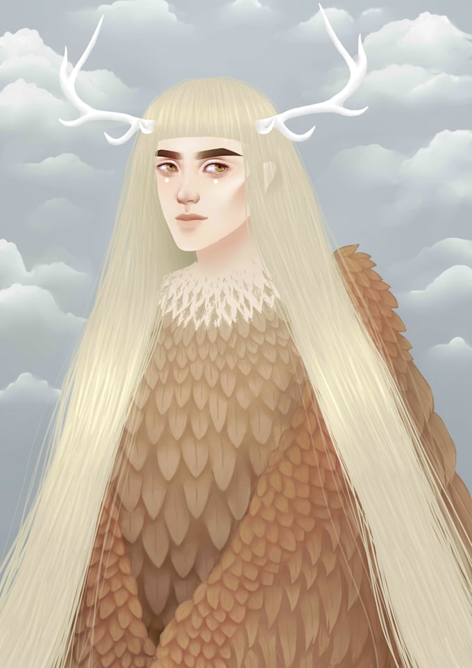 Design a goddess character illustration by Sosoill | Fiverr