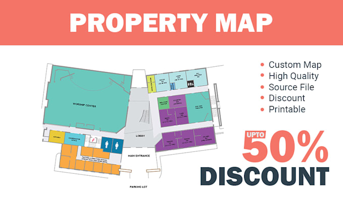 Design high quality property map illustration by Ghalibchaudhary | Fiverr