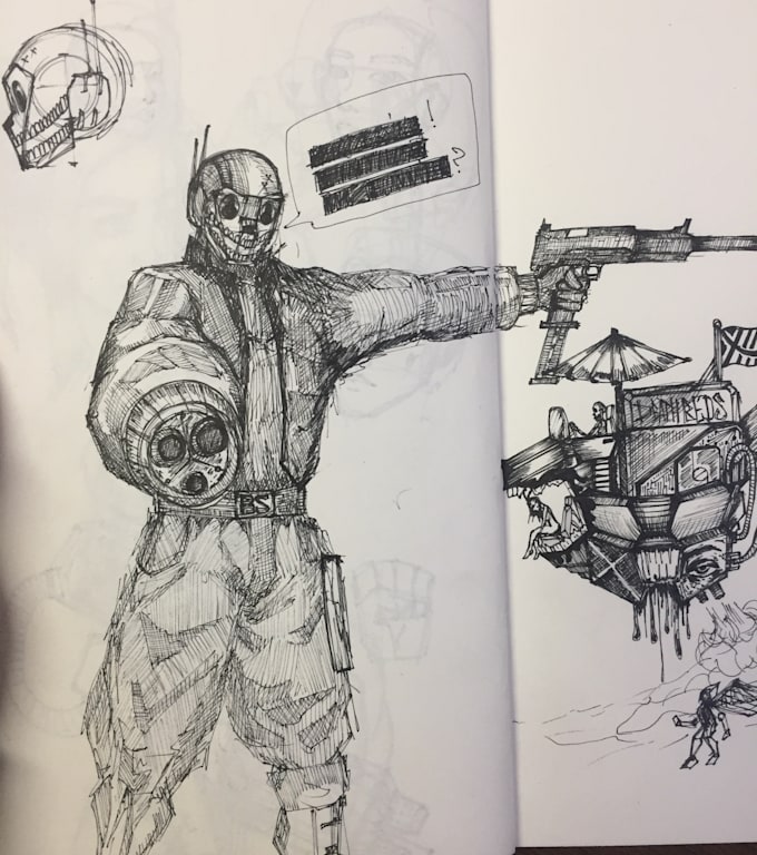 Draw cyberpunk style art by Kairkhan