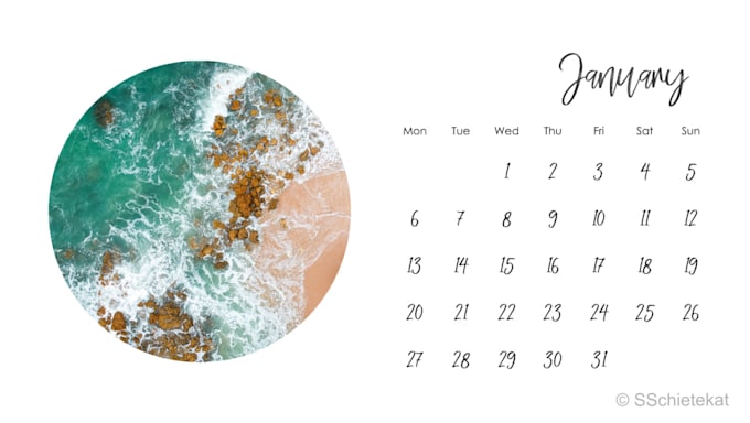 Give printable 2020 monthly calendar with unique design by Sschietekat ...