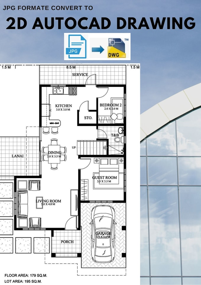 Convert pdf jpg to 2d autocad drawing by Design2craft | Fiverr