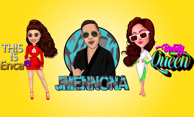 Design a cartoon or caricature logo for you by Abportraits | Fiverr