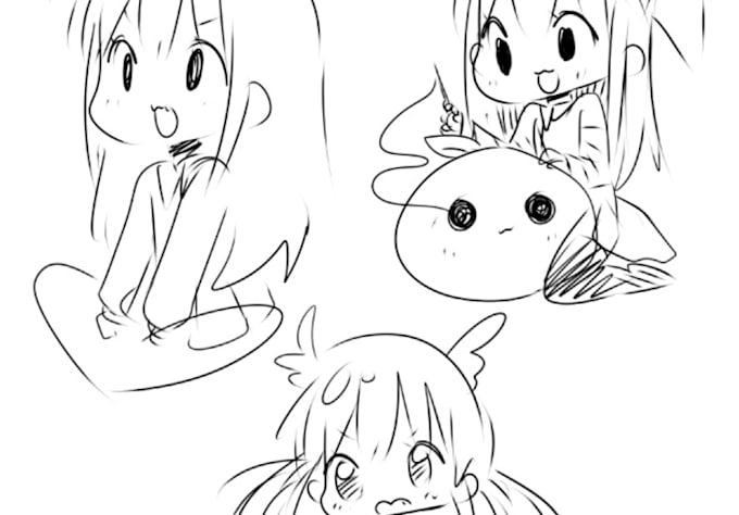 Draw a chibi fast sketch 1 day by Angelitahire | Fiverr