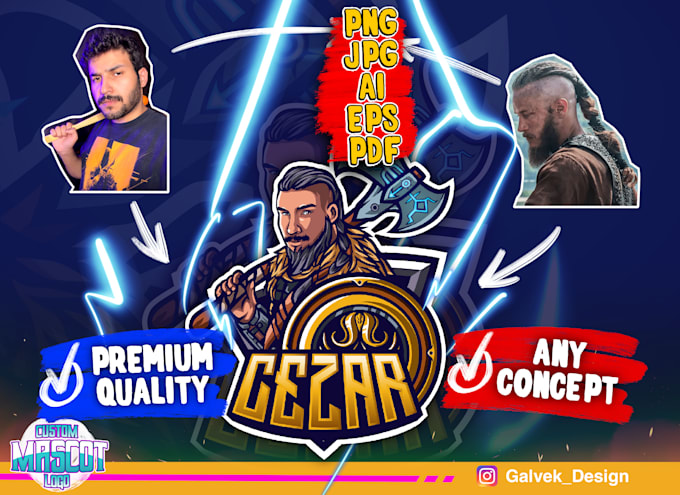 Design an awesome avatar portrait logo for your stream page by Galvek ...