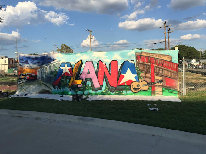 Record myself painting a graffiti mural of your name or business logo ...