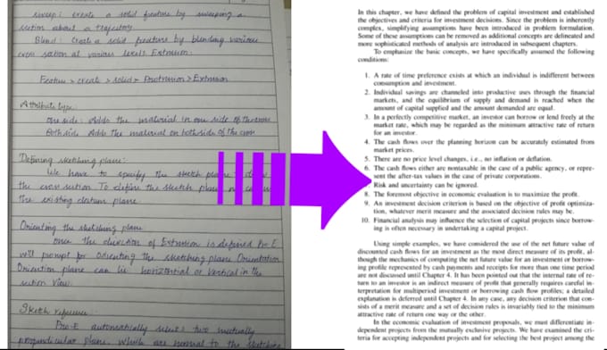 Converting your handwritten notes into typed notes 14 pages in 12 hours ...