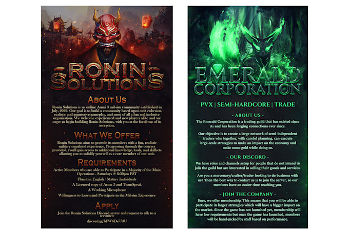 Design you a clan or guild recruitment banner by Stylishdesigns_ | Fiverr