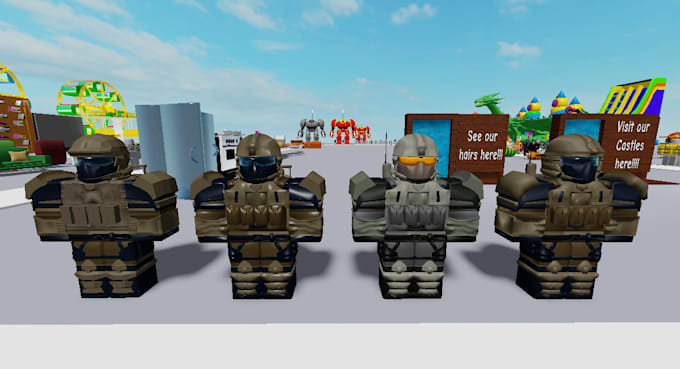 Create roblox character armor skins objects model blender 3d by ...