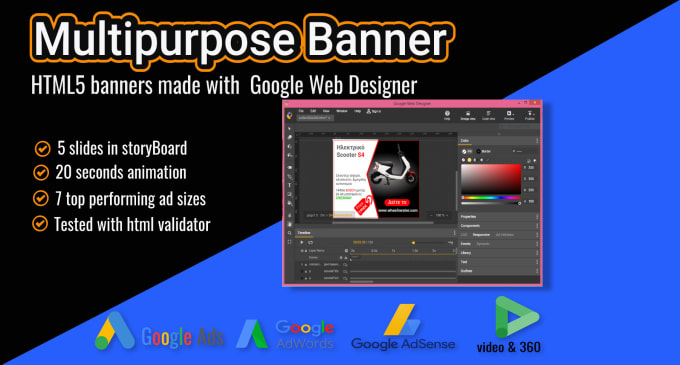 Create html5 animated advertising banners for google ad by Asiansoftbd ...