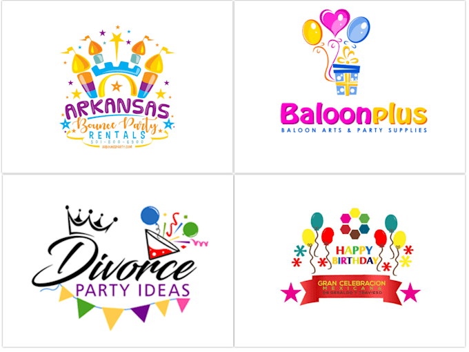 Create modern events party and functions logo by Danydesigns | Fiverr