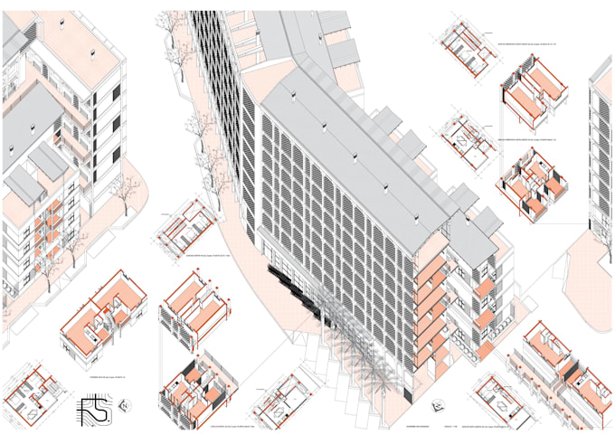 Create an axonometry drawing for your project in autocad by Panmeo | Fiverr