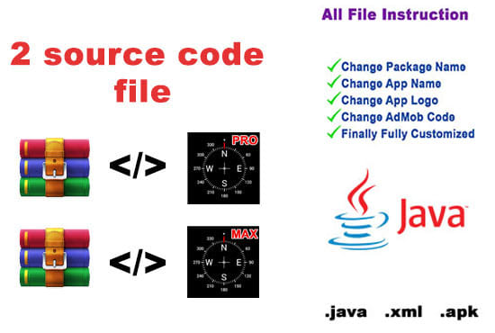 Make compass app pro and send source code for android studio by ...