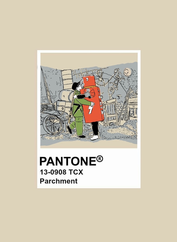 Do comic ish illustrations using pantone templates by Russetnavato | Fiverr