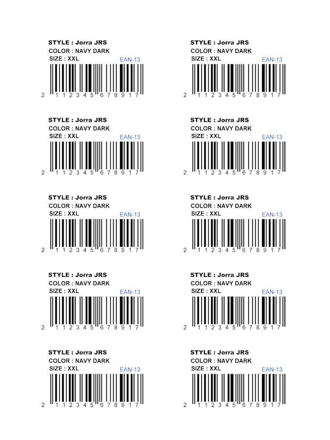 Barcode layout and poly sticker layout by Mojibulhaque | Fiverr