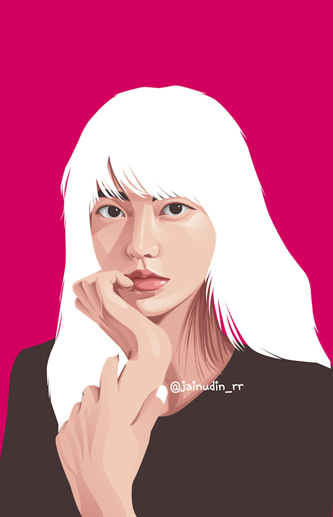 Vector trace your face with high and beautiful quality by Wibuid | Fiverr