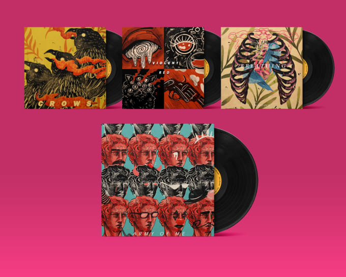 Illustrate a cool album cover for you by Andreeadumuta | Fiverr