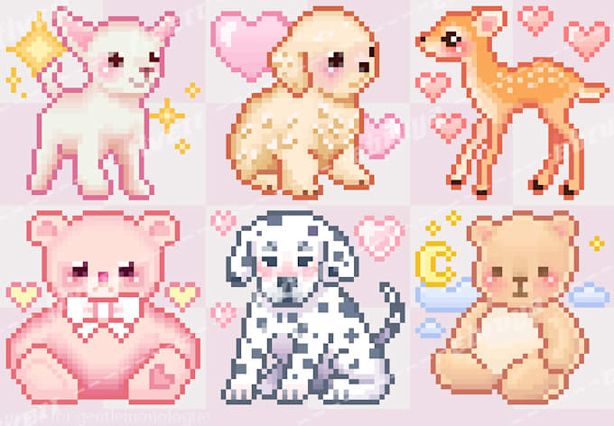 how to draw a dog in pixel art