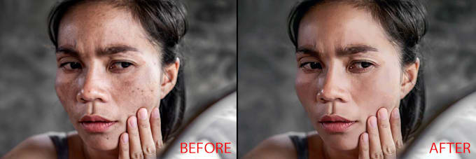 Fix spots, scratches,scars on face,enhance color in an image by ...