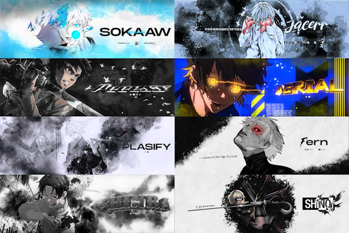 Design an edgy anime header or banner by Anh9000 | Fiverr