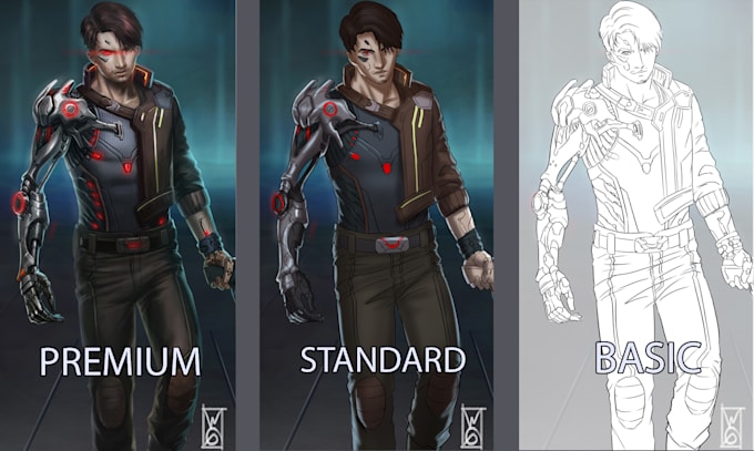 Draw super awesome character design by Whiteghul | Fiverr