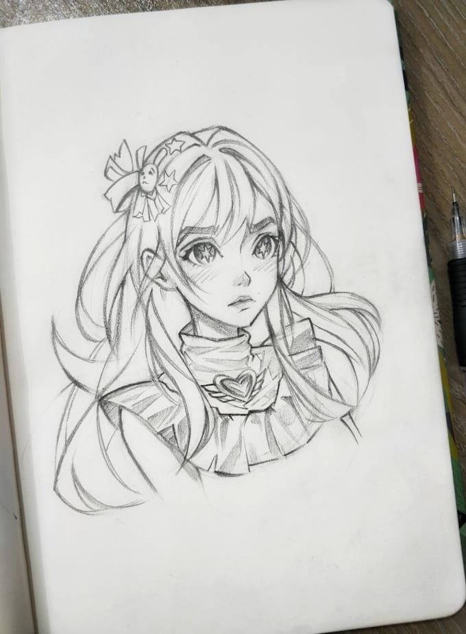 Draw anime style sketch from your photo by Artilliant_ | Fiverr