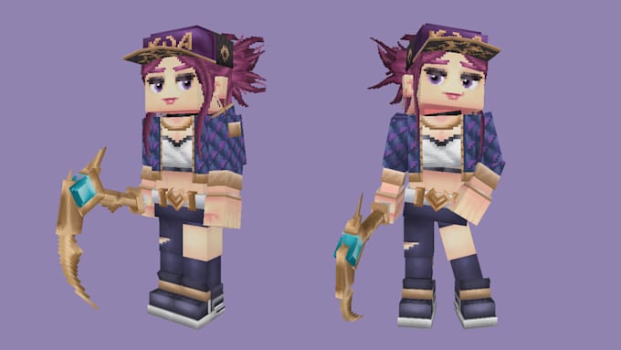 Create 3d hytale character models by Declxiv | Fiverr