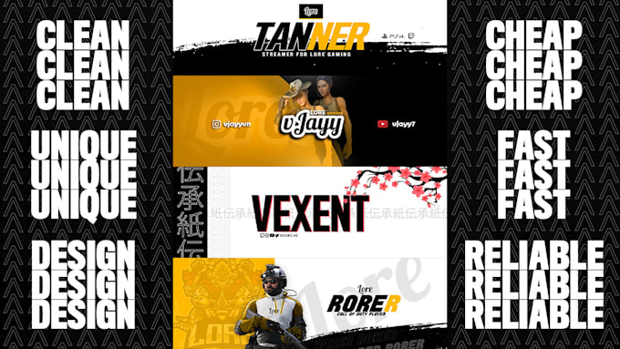 Design a clean epic banner for twitter, twitch, youtube by ...